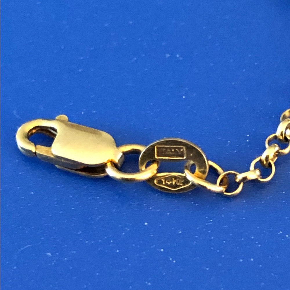 14 Karat Italian Gold Bracelet For Kids - Gem